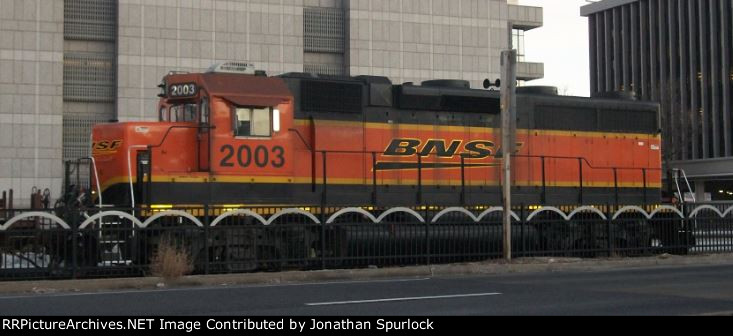 BNSF 2003, conductor's side view